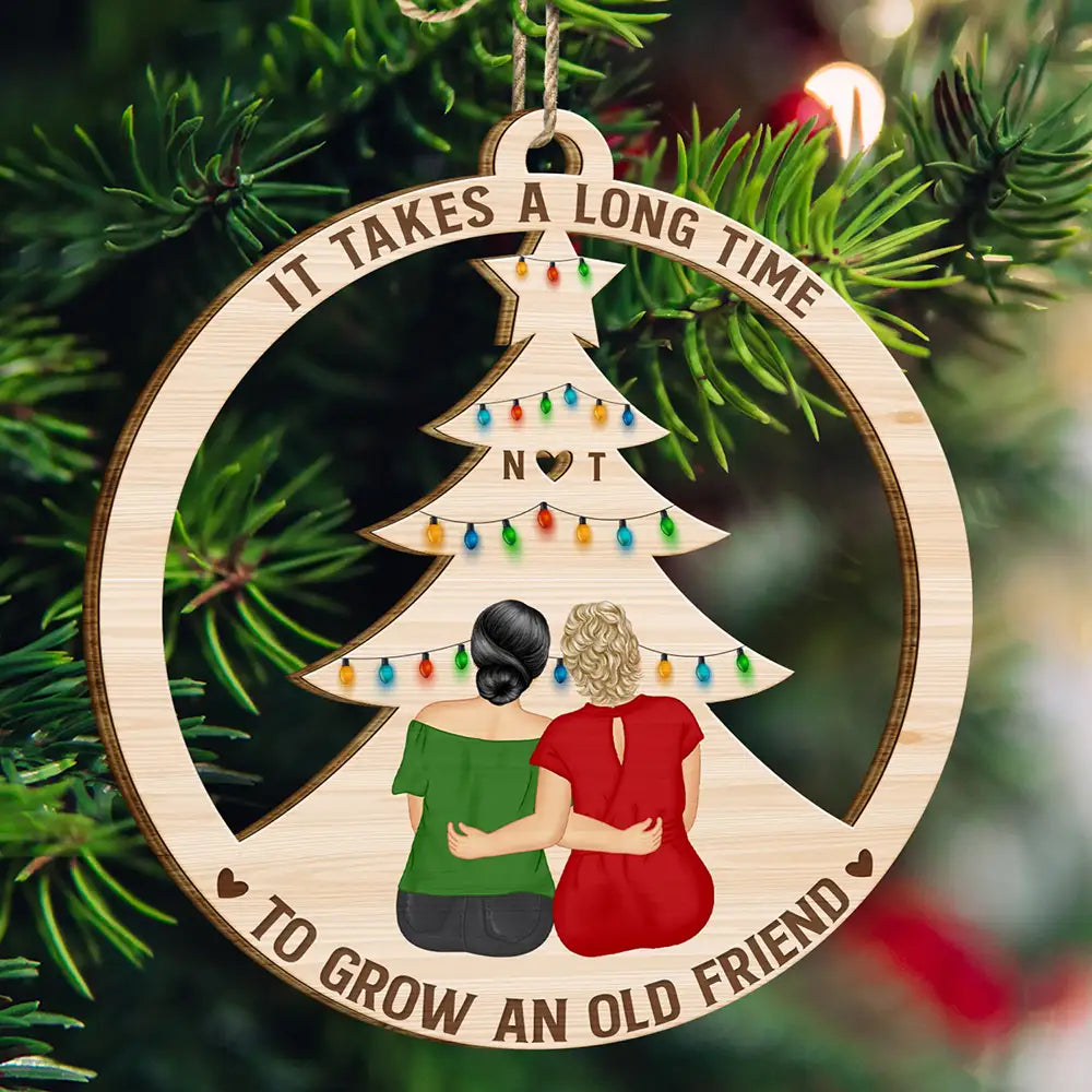 Heartfelt Personalized 'Grow An Old Friend' Wooden Ornament for Best F – PRINTS10