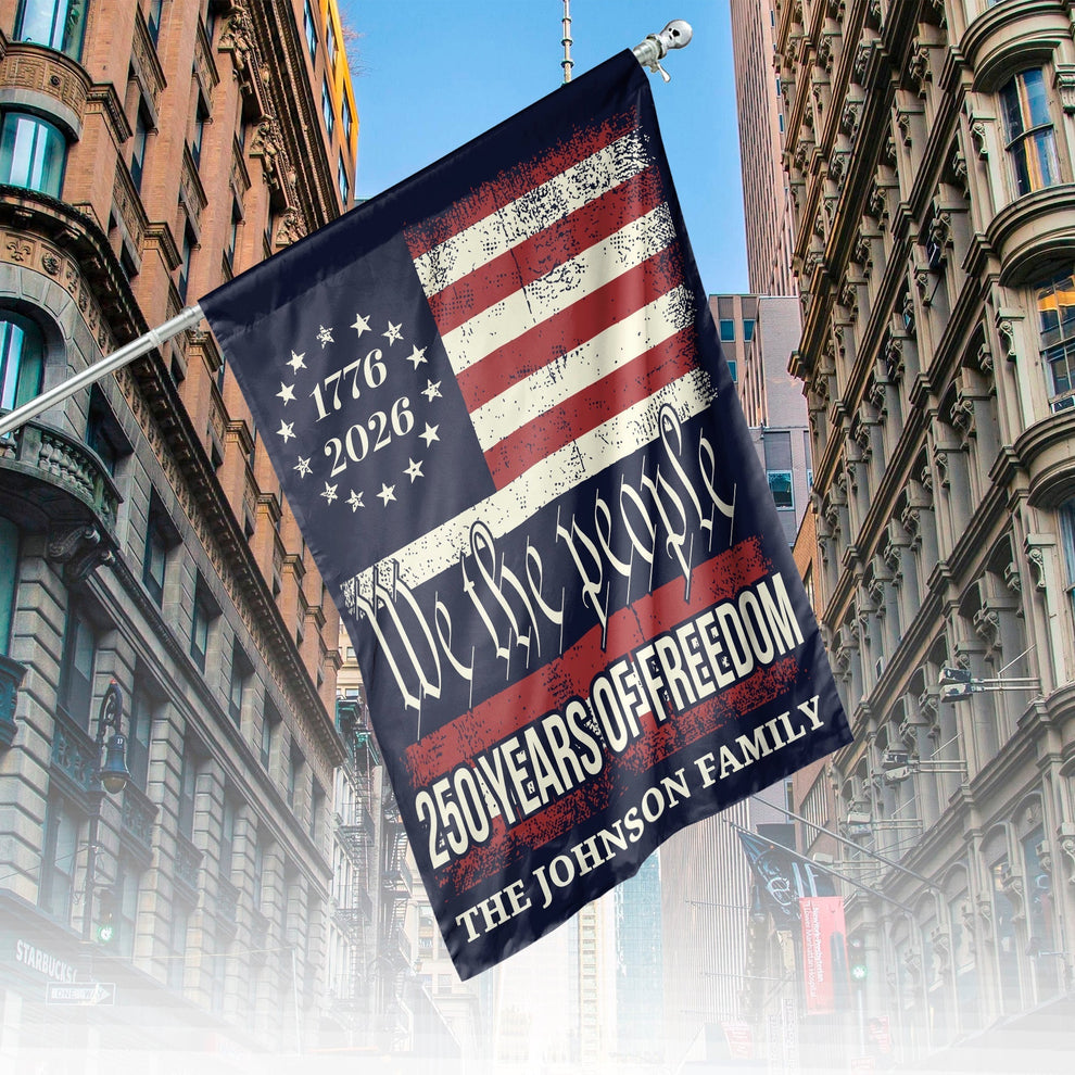 Personalized 250 Years Of Freedom Garden Flag - America 2...