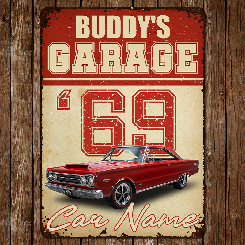 Personalized Custom Car Metal Sign - Custom with Text And...