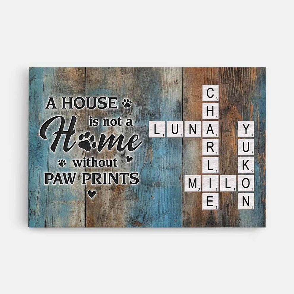 Personalized Crossword Canvas / Poster for Pet Lovers