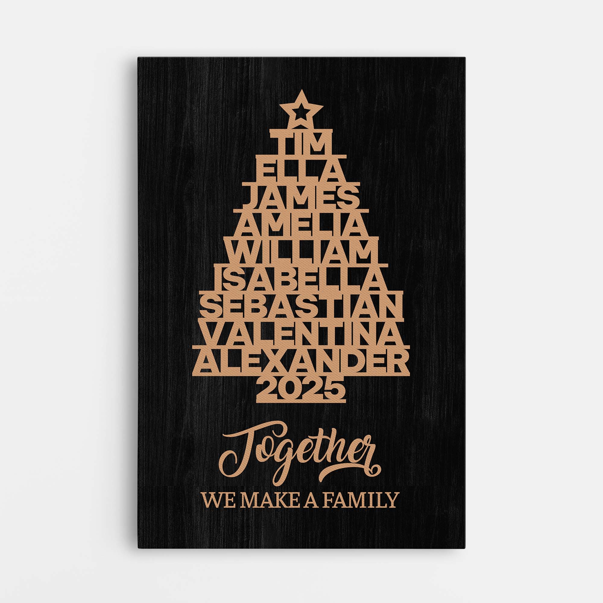 Together We Make a Family - Personalized Custom Family Name Canvas / P ...