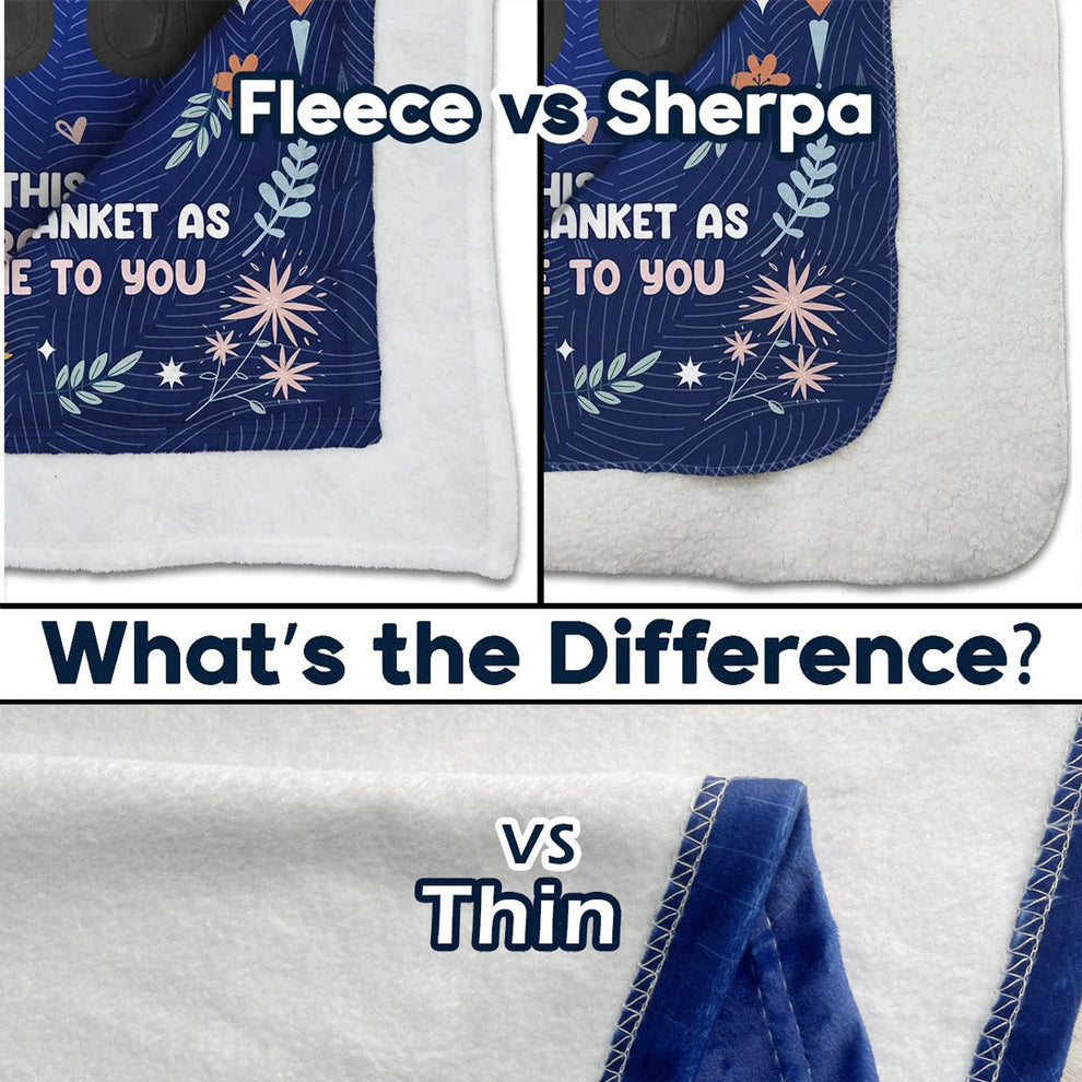 Personalized Sister Blanket: 'A Hug From Me To You' Custom Fleece Gift ...