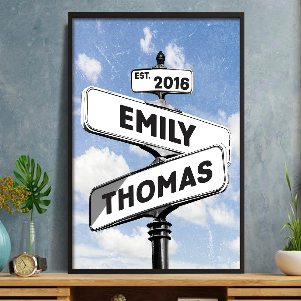 Your Custom Street Sign - Personalized Custom Names Poste...