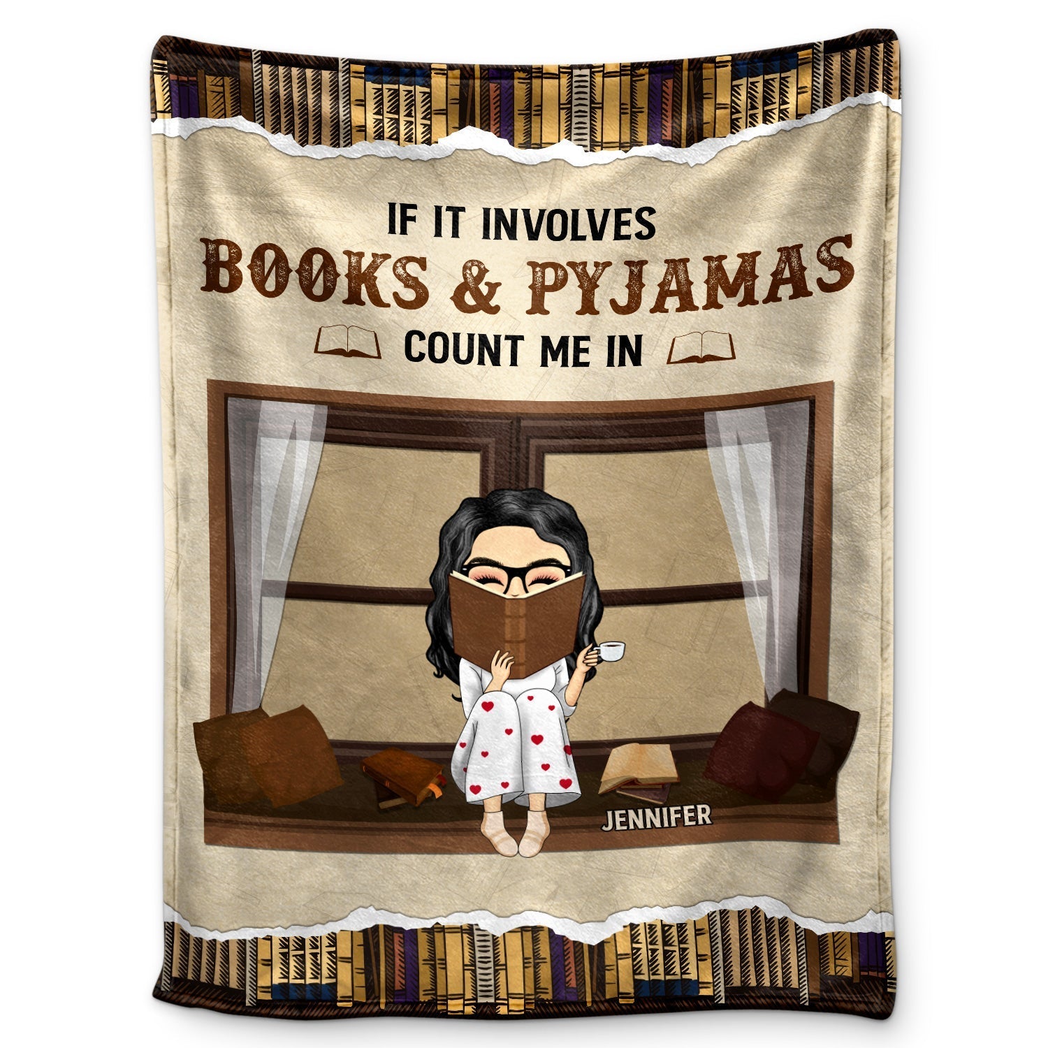 If It Involves Books And Pijamas Count Me In - Personaliz...