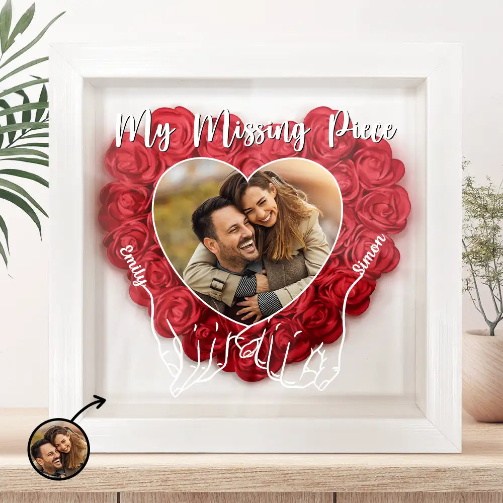 Custom Photo My Missing Piece - Personalized Flower Shadow Box – PRINTS10