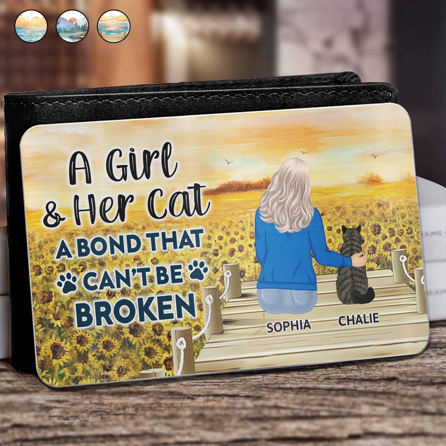 Personalized Cat Lover Wallet Card - 'A Bond That Can't Be Broken' Kee ...